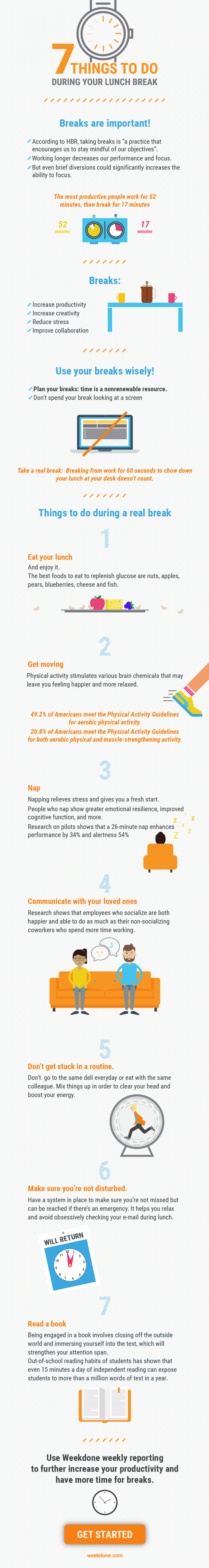 7 Things to do During Your Lunch Break [Infographic] - Weekdone