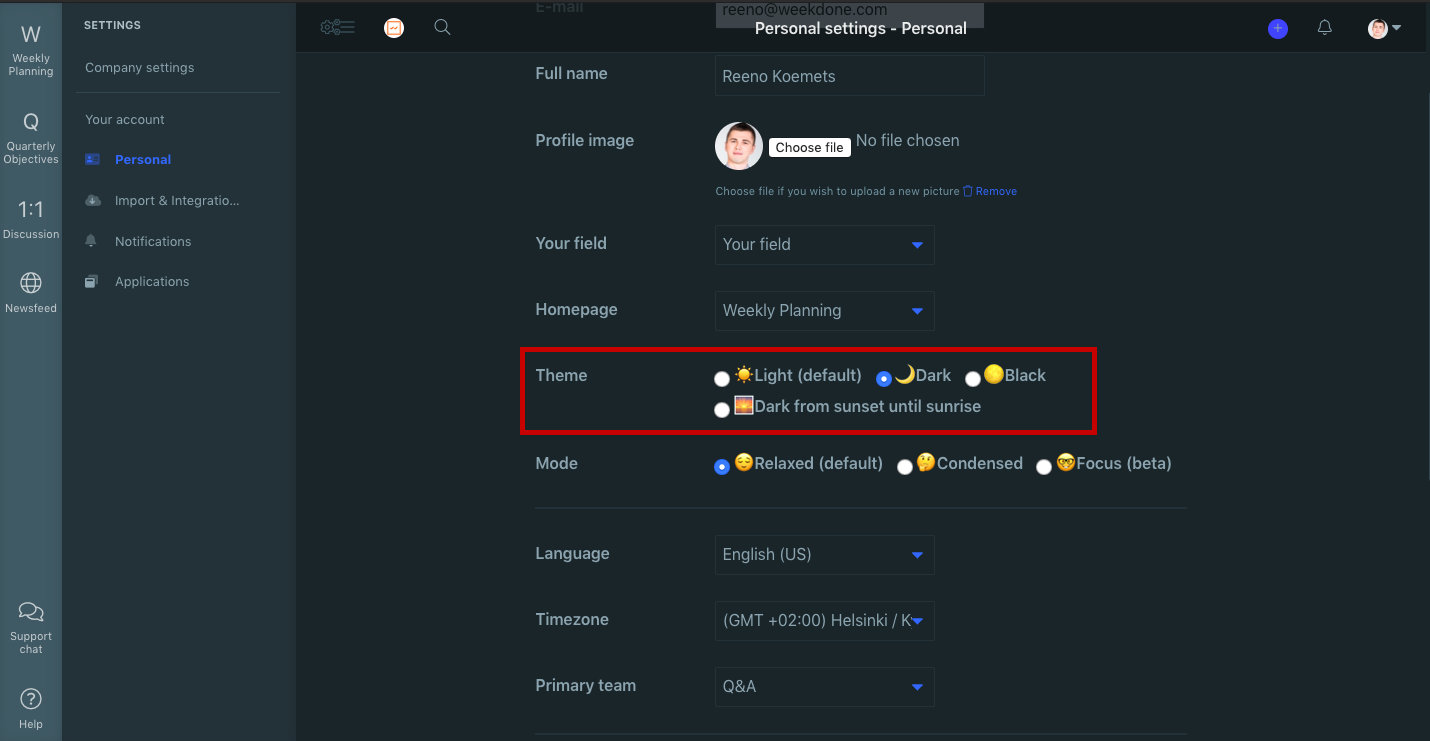 The Benefits of Dark Mode: When to "Turn off the Lights" - Weekdone Blog