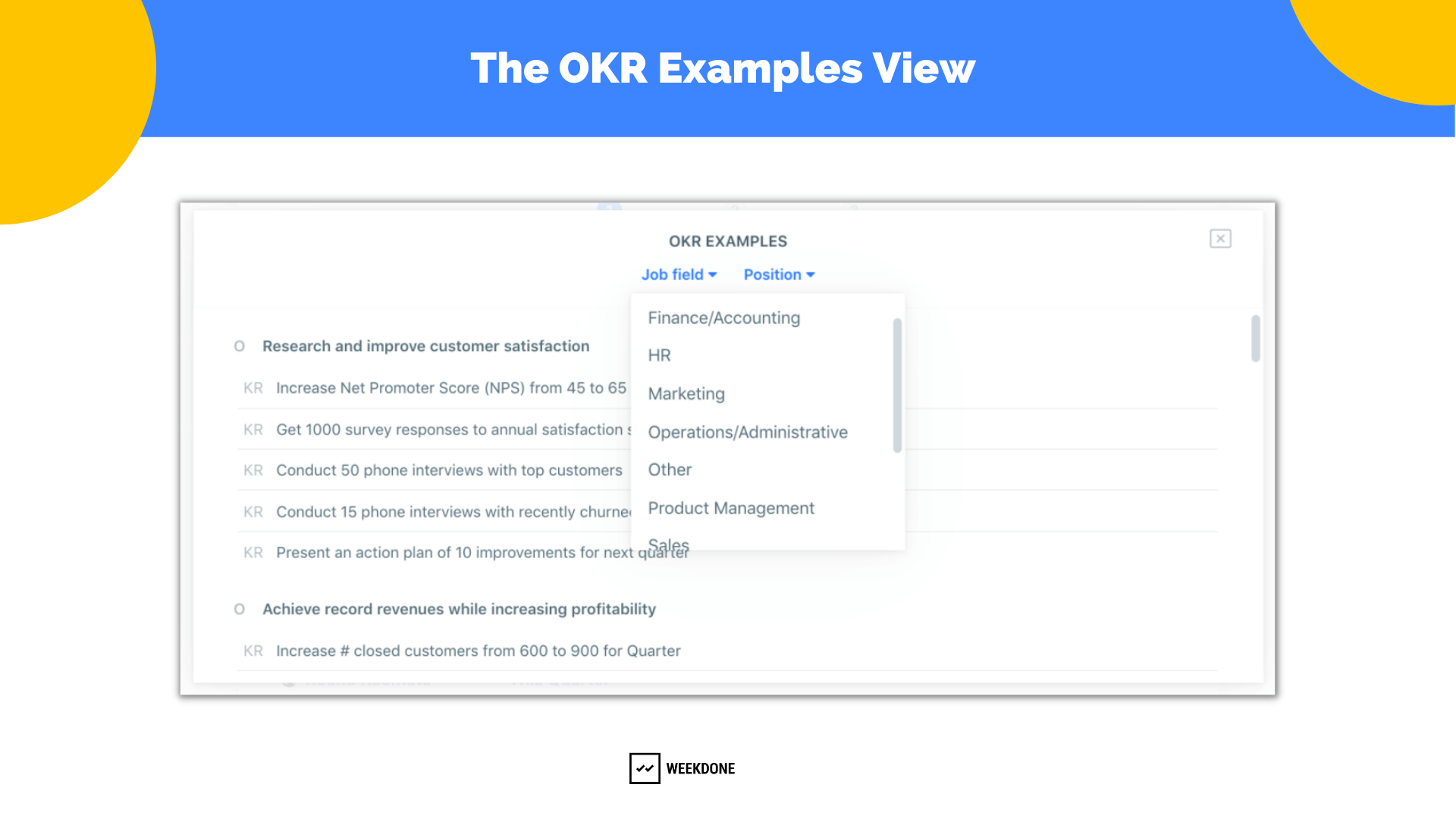 Download Free Custom OKR Templates — Weekdone Blog